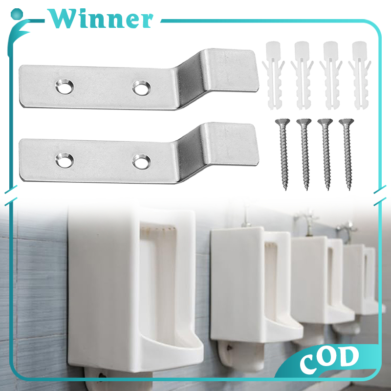 Urinal Toilet Bracket Set Stainless Urinal Wall-Mounted Support Fixed ...
