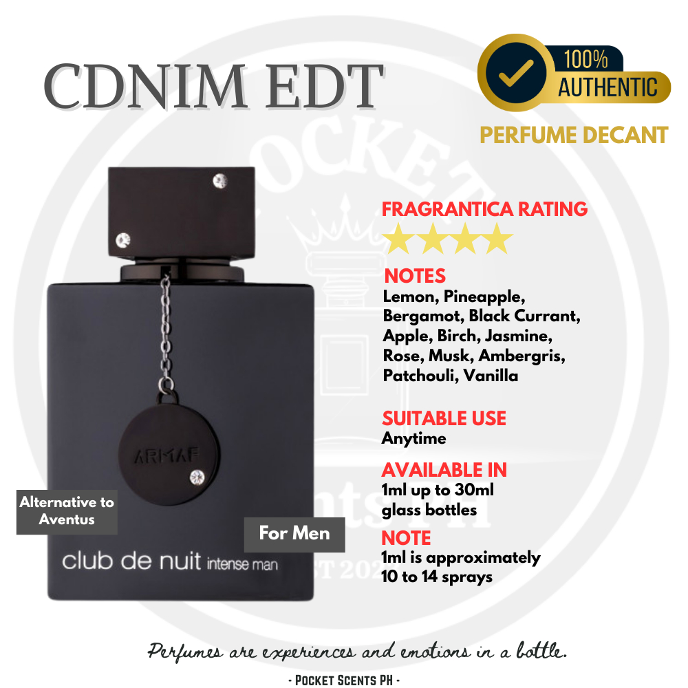 Club de Nuit Intense Man CDNIM EDT - 6ml to 10ml - [PERFUME DECANT ...