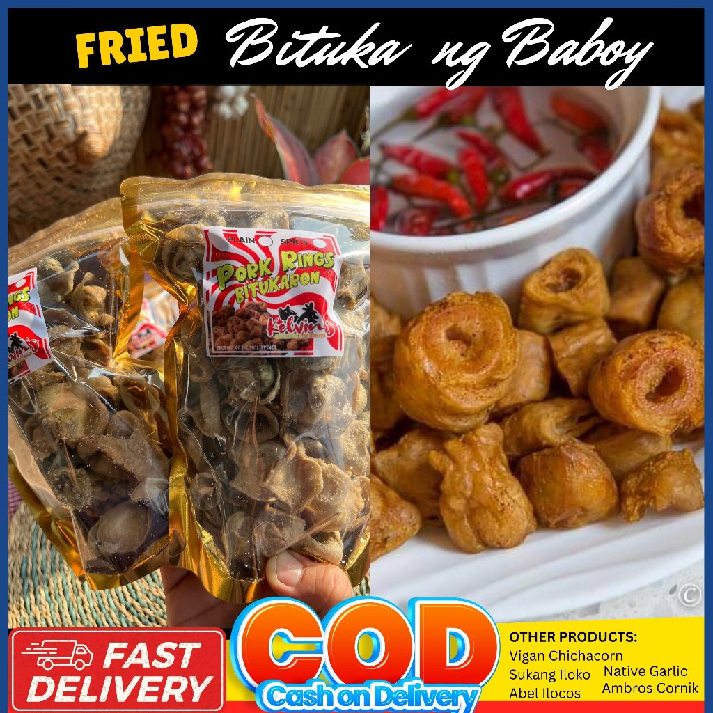 Chicharon Bituka ng Baboy may laman Chicharon Baboy Pork Rings Pork ...