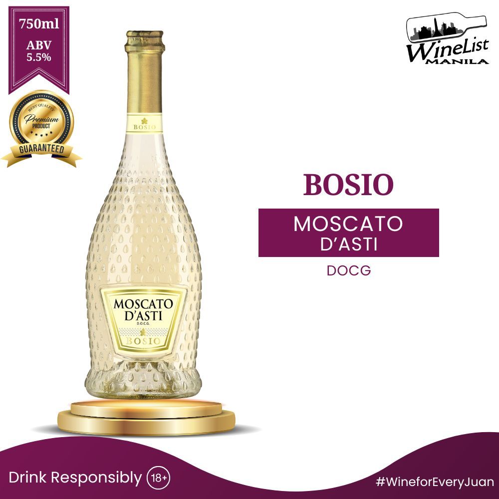 Bosio Moscato d'Asti DOCG | Piedmont, Italy | Semi-Sparkling Wine 750ml ...