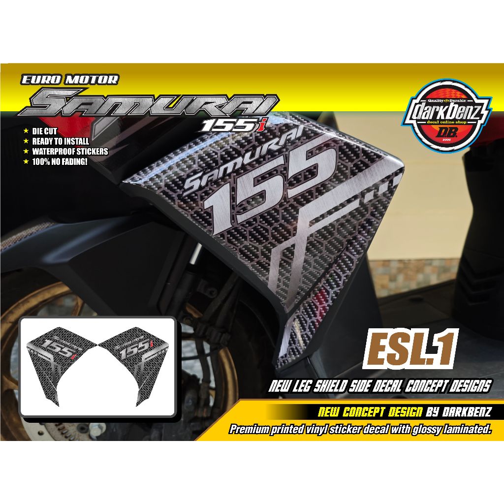 Euro Motor Samurai 155i New Leg Shield Side Concept Quality Printed ...