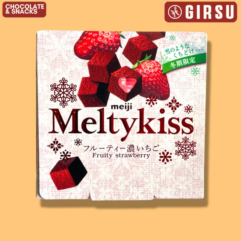 Japan Meiji Melty Kiss Fruity Strawberry 52g | Shopee Philippines