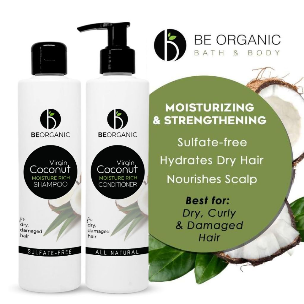 Be Organic VCO Shampoo + Conditioner SET (Moisture Boost For Dry Curly ...