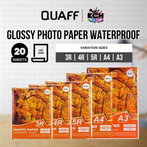 Quaff Tree Type Inkjet Photopaper Glossy A4/ A3/ 3R/ 4R/ 5R Size 230gsm ...