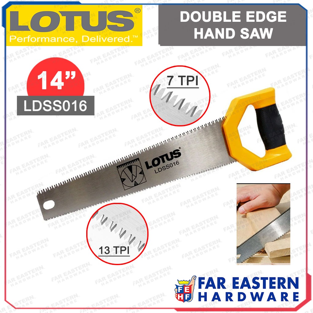 LOTUS Double Sided Blade Edge Hand Saw 14" LDSS016 LTHT | Shopee ...
