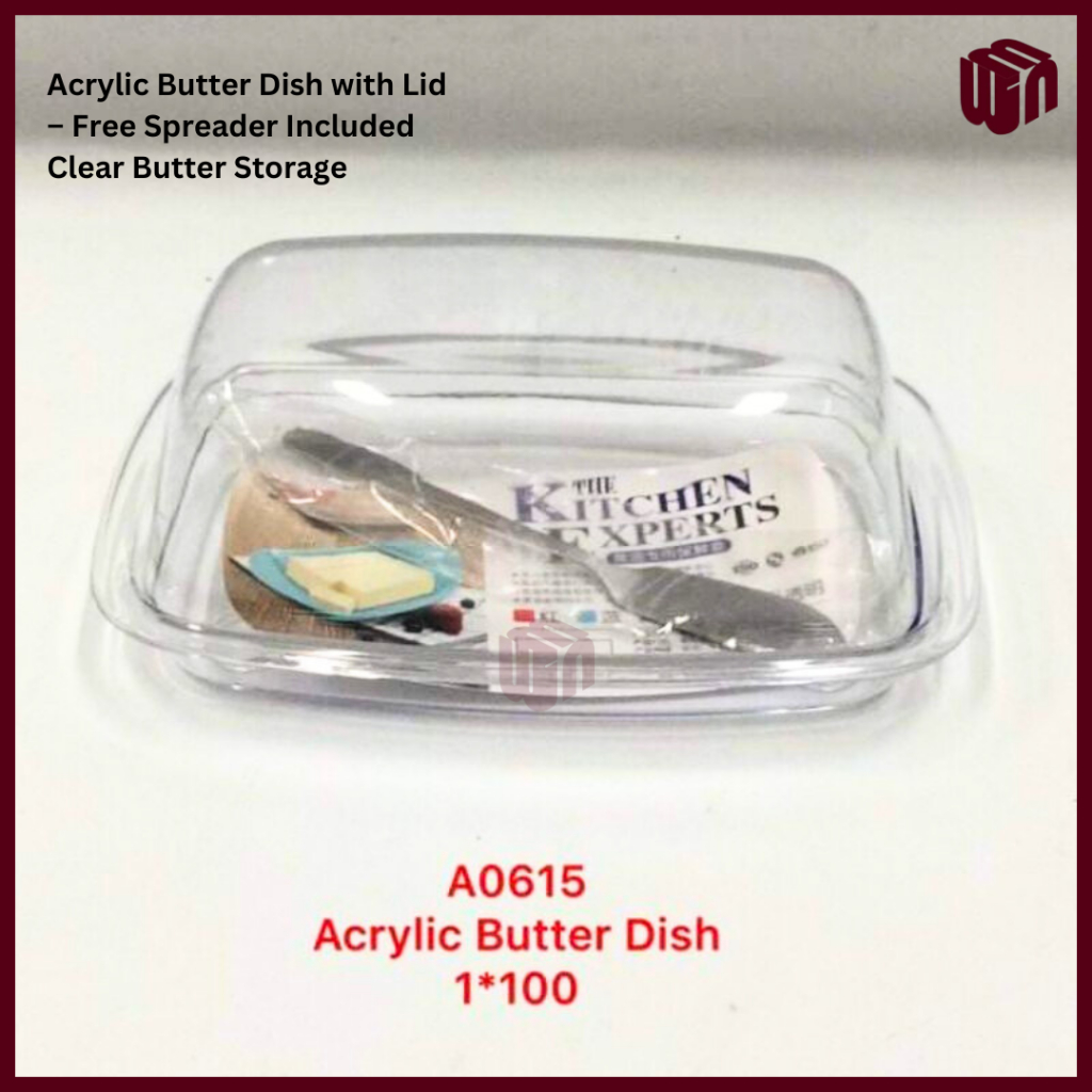 Acrylic Butter Dish with Lid – Free Spreader Included | Clear Butter ...