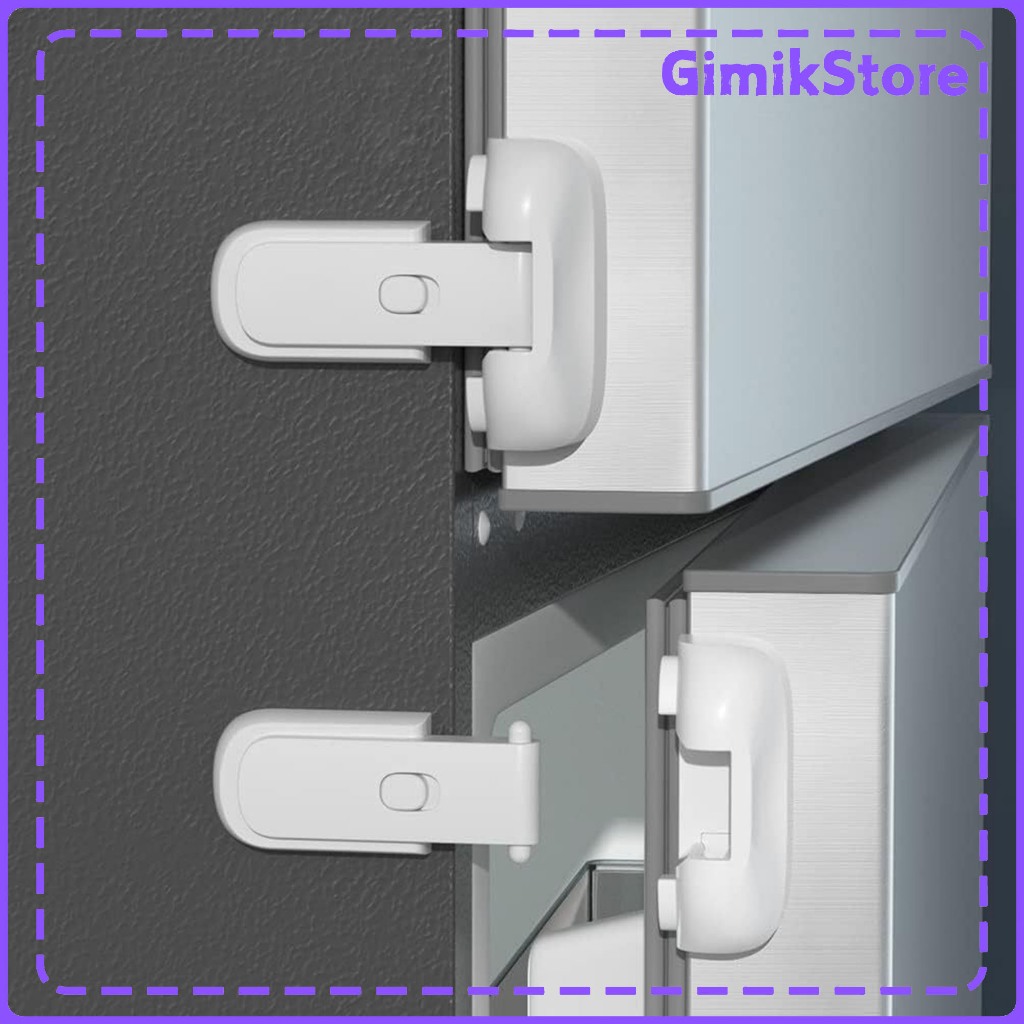 Fridge lock Drill-free Installation Refrigerator Safety Lock Single ...