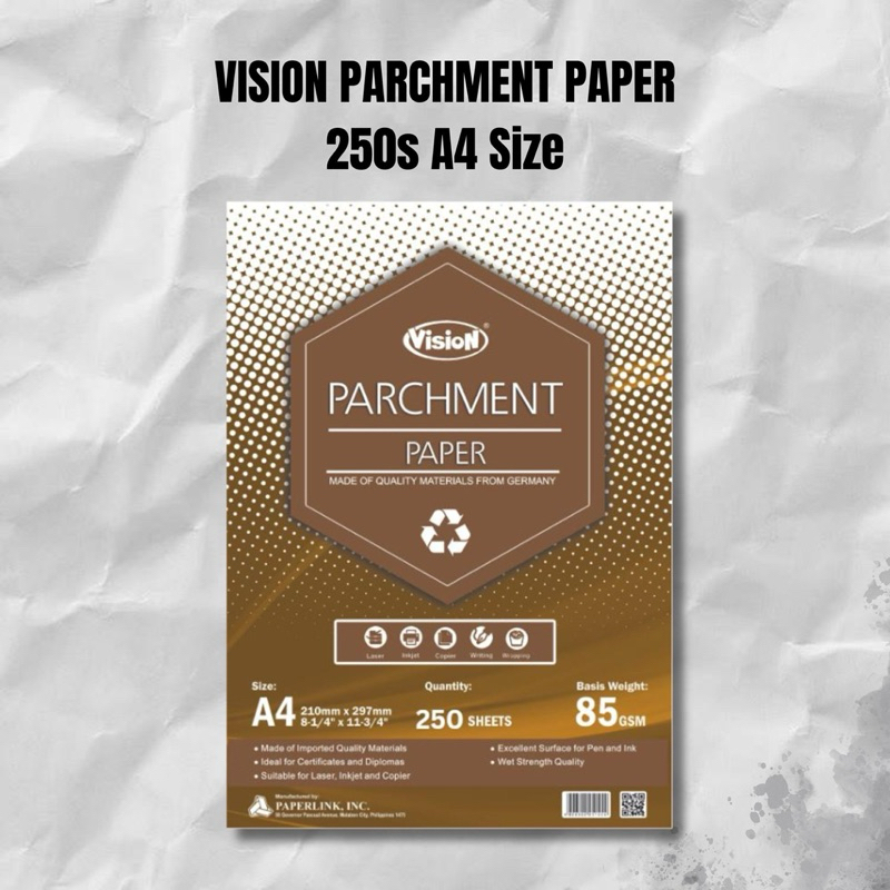 Vision Parchment Paper A4, 250sheets, 85gsm | Shopee Philippines
