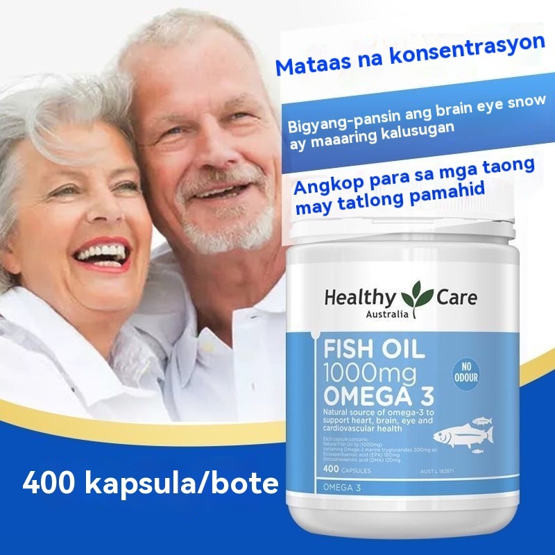 【EXP:2027】Healthy Care Fish Oil 1000mg Omega 3 Odorless 400 Capsules-PDD | Shopee Philippines