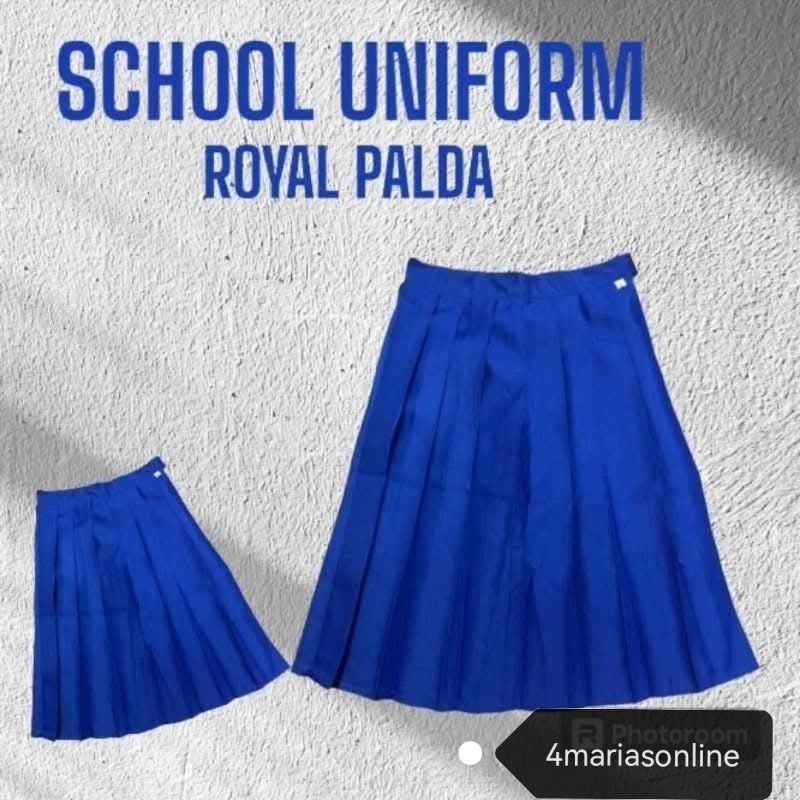 SCHOOL UNIFORM PALDA ROYAL BLUE ROUND PLEATS FOR ELEMENTARY/HIGHSCHOOL ...