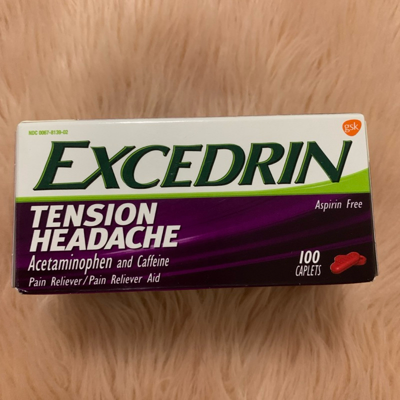 Excedrin Tension Headache Relief Caplets Without Aspirin Pain Relief ...