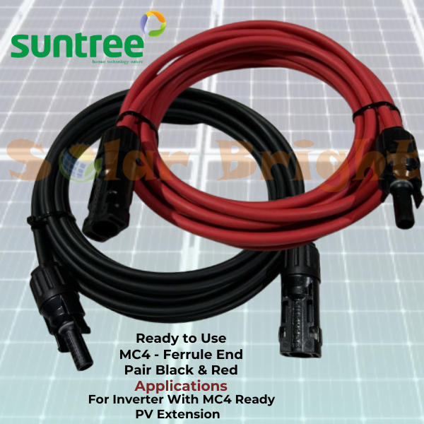 Suntree 4mm2 6mm2 Solar PV Cable 5 10 Meters MC4 Single Core Pair DC ...
