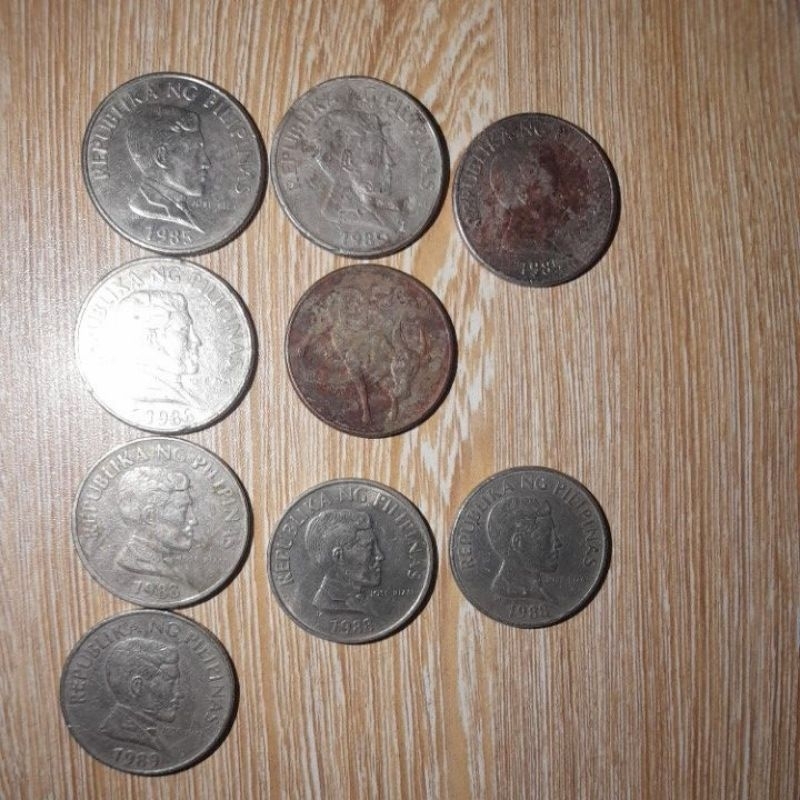 1985-1989 Philippines 1 Piso Coin Jose Rizal PRE OWNED COIN COLLECTION ...