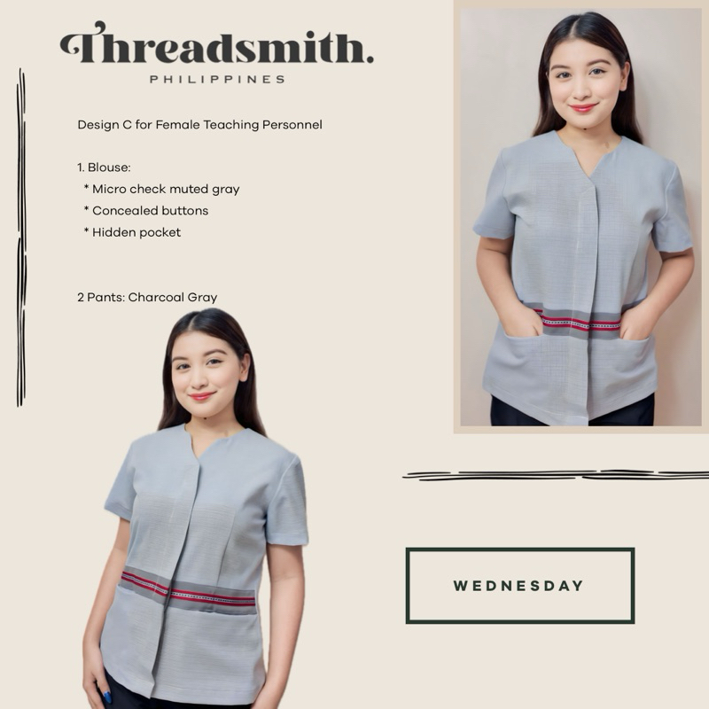 DepEd 2025 Teachers Uniform RTW ready to wear ( Wednesday ) | Shopee Philippines