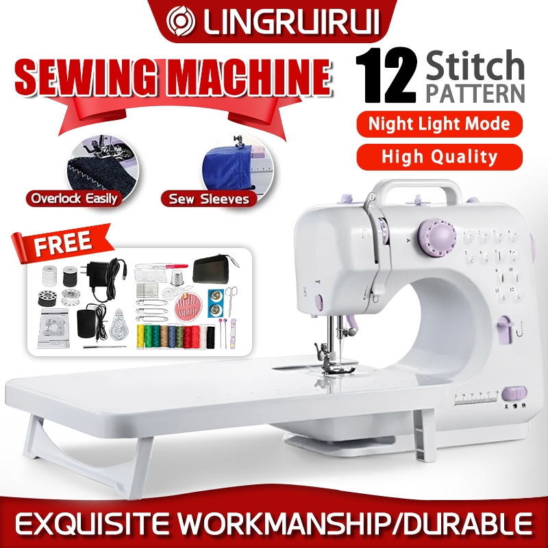 Portable Sewing Machine 12 Needle Multi-function Electric Household ...