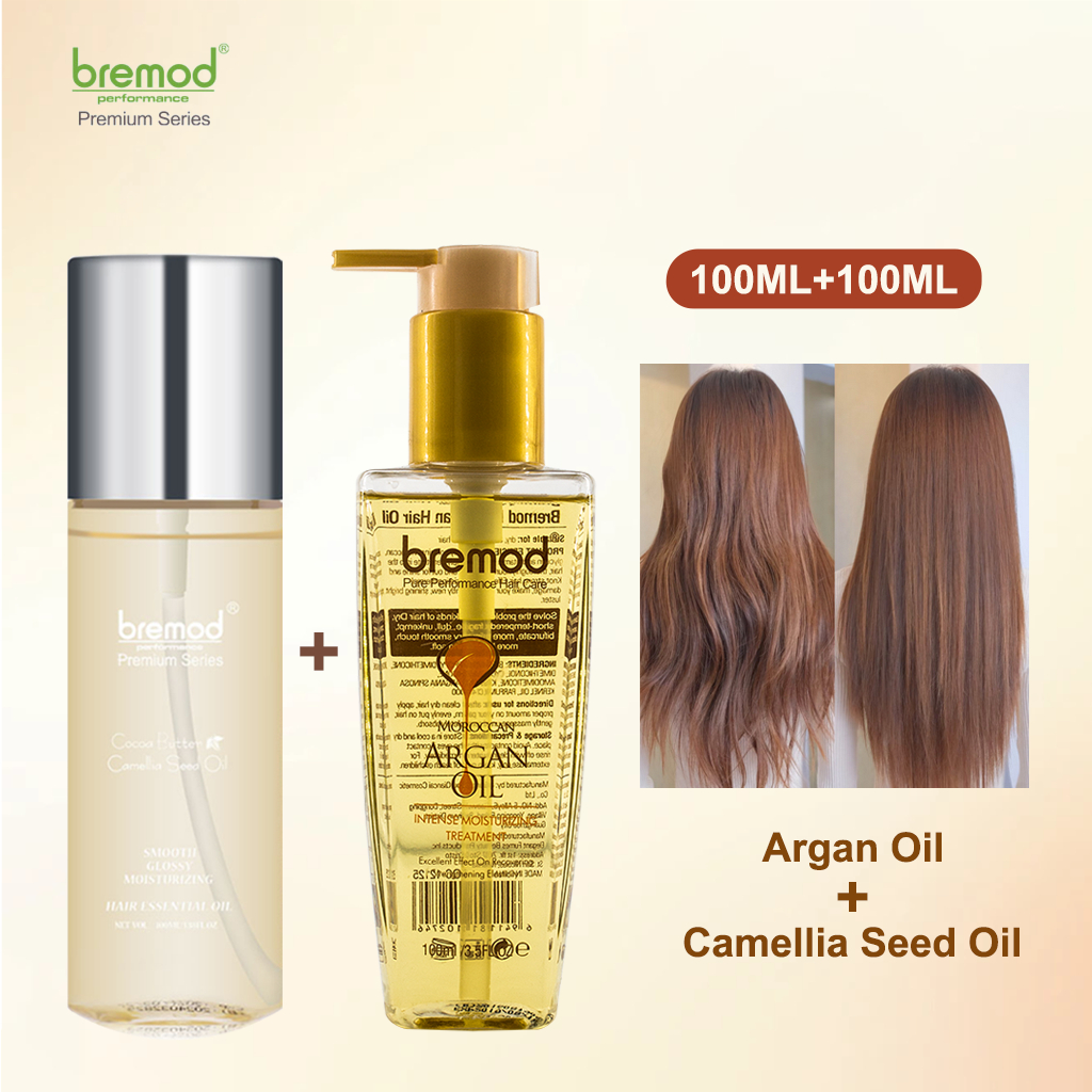 Bremod Premium 10 in 1 Hair Serum & Moroccan Argan Oil Smooth Glossy ...