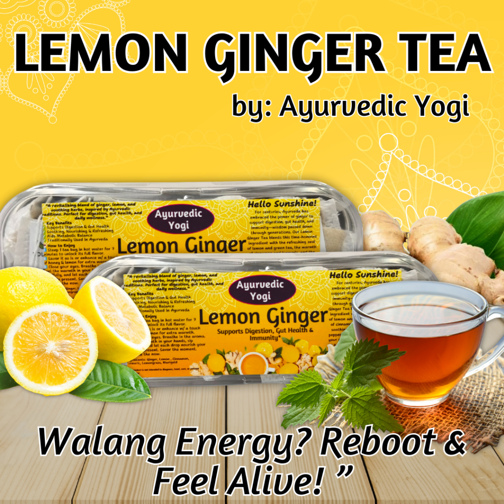 Lemon Ginger Tea by Ayurvedic Yogi - Supports Digestion & Immunity ...