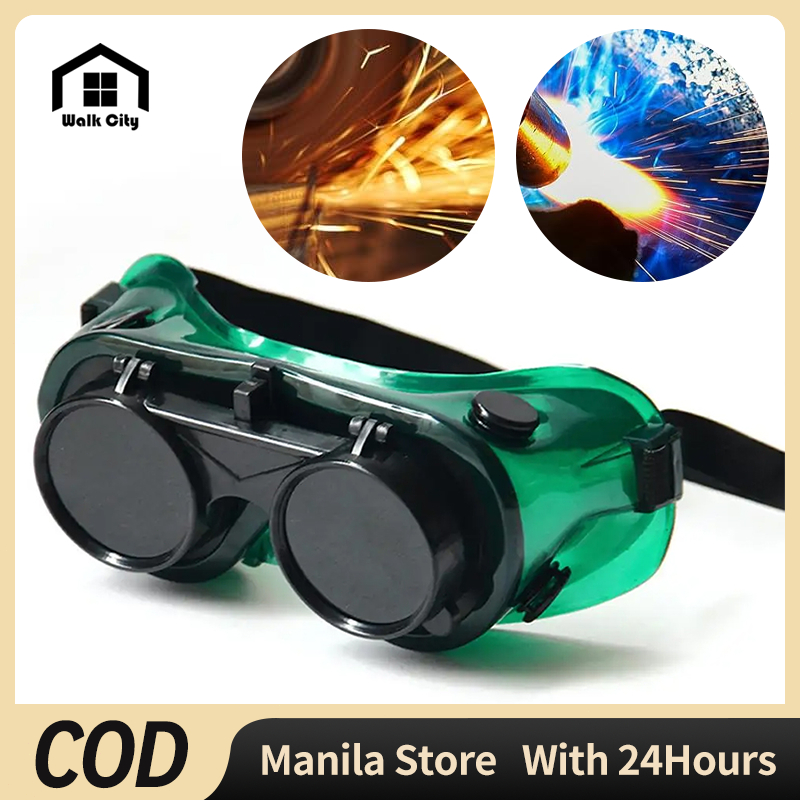 Welder Safety Goggles 2-in-1 Flip Top Design Adjustable Anti-Slip ...