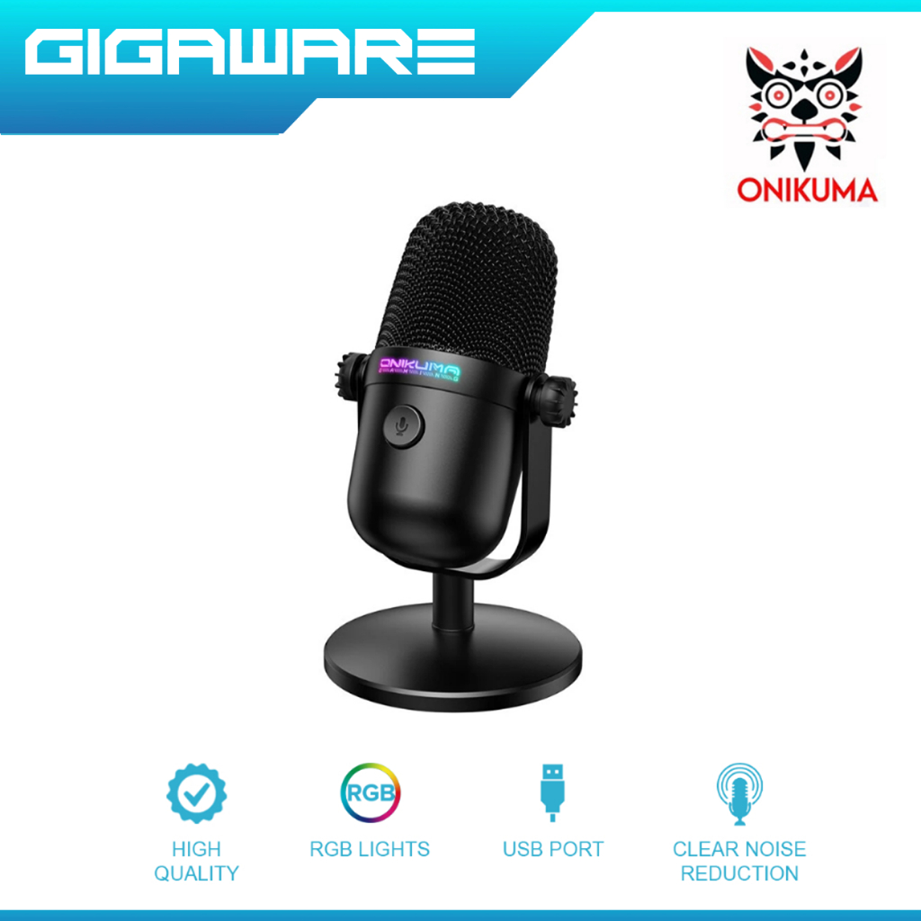 Onikuma M830 Colorful RGB USB Condenser Wired Gaming Microphone Noise ...
