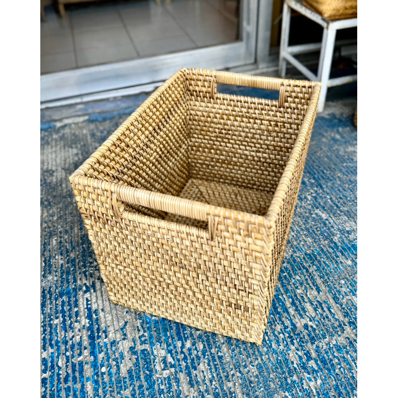 Oversized handwoven rattan | labtang rectangular storage box | Shopee ...