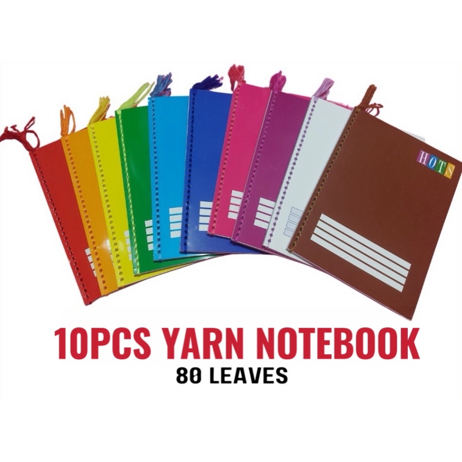10pcs Yarn Notebook 80 Leaves - A5 (Regular Notebook Size) | Shopee ...