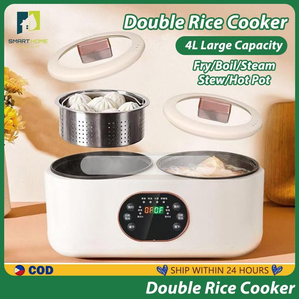 Double Rice Cooker Multi-function Non-stick Mini Double Bile Electric ...