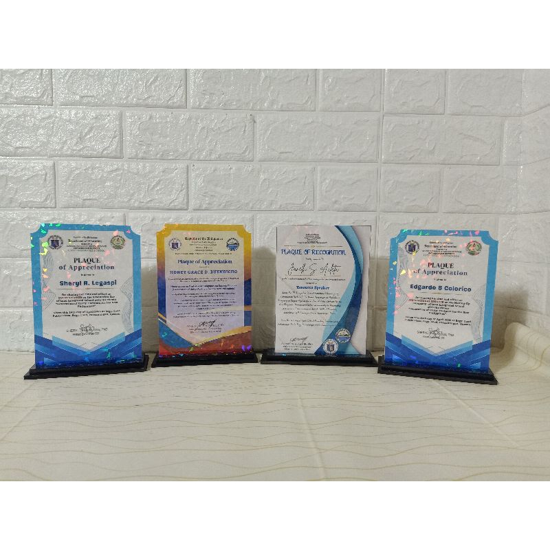 CUSTOMIZED PLAQUE for recognition/appreciation frame WITH PRINT ...