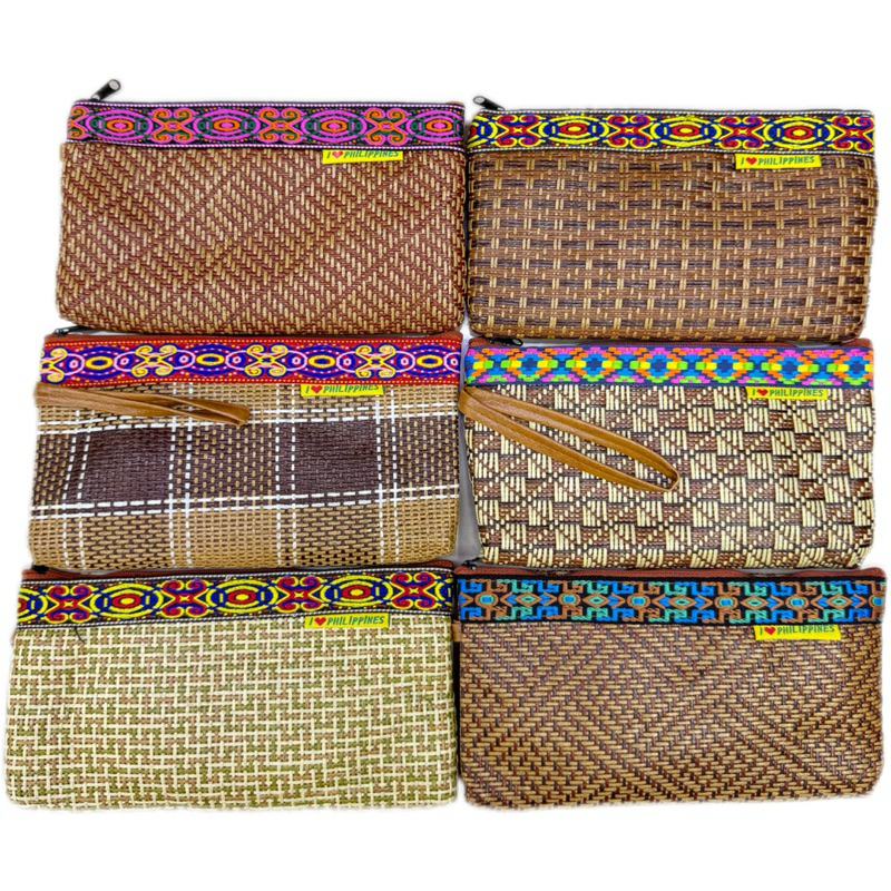 (iloveph) 6pcs Native Banig Pouch With Ethnic Lace Design Locally Made ...