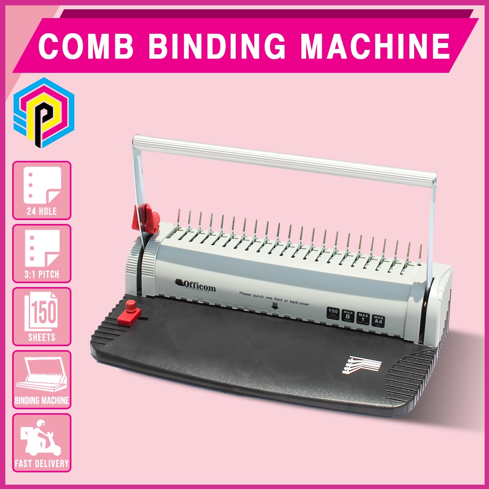 Officom OC-081 A4 Comb Binding Machine Punch and Bind for Document ...