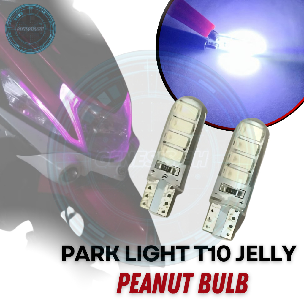 Genesis Motorcycle LED Park Light T10 Jelly 8LED Peanut Bulb For Car ...