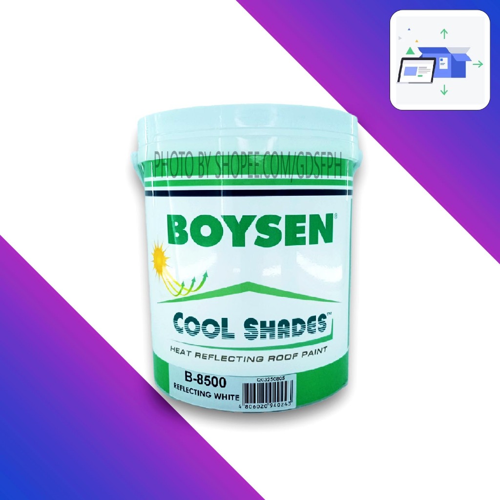 Boysen Roof Paint Waterbased Cool Shade B-8500 White gds41207 | Shopee ...