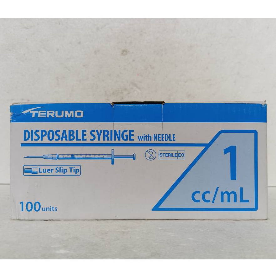 Terumo Syringe withNeedle Luer Slip Tip - 1cc/ML 100's | Shopee Philippines