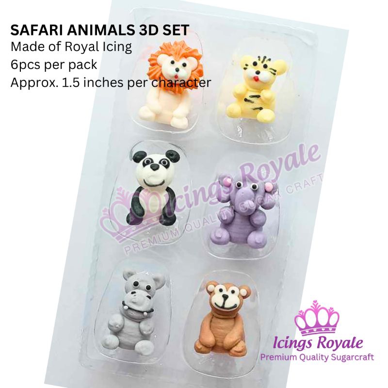 Safari Animals 3D Edible Cake & Cupcake Topper Candies | Shopee Philippines