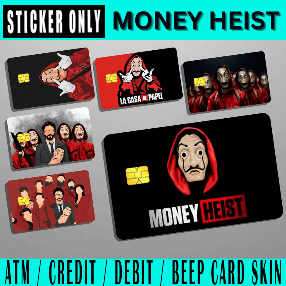 MONEY HEIST Card Sticker - Vinyl Matte Laminated Waterproof Scratch ...