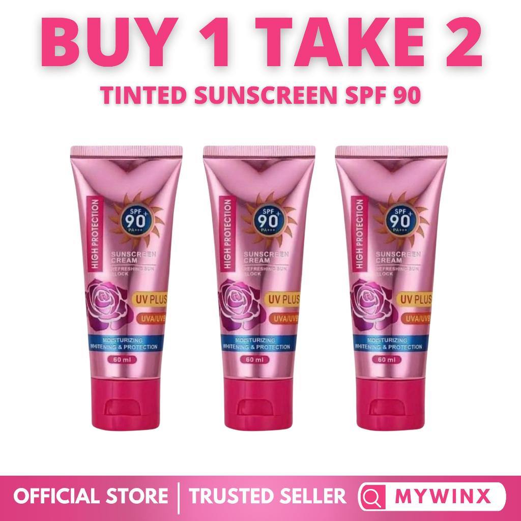 BUY1TAKE2 TINTED SUNSCREEN CREAM HIGH PROTECTION UV PLUS SPF90+ | Shopee Philippines
