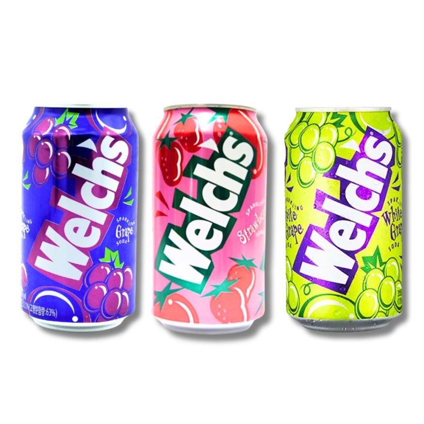 Welch's Sparkling Fruity Soft Drink( 355ml ) - Strawberry, Grape, White ...