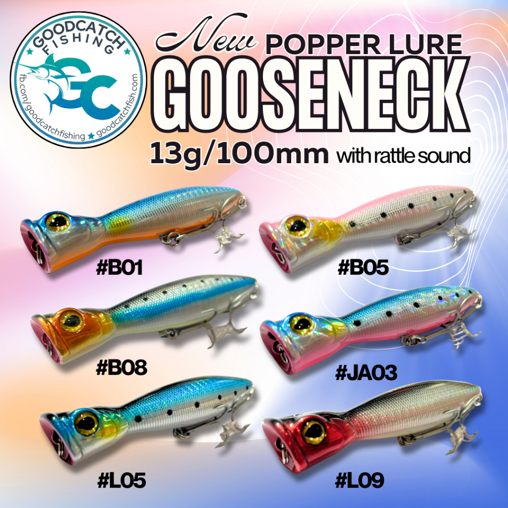 NEW GOODCATCH GOOSENECK Bait Lure 100mm 13g popper popping Goose Neck ...
