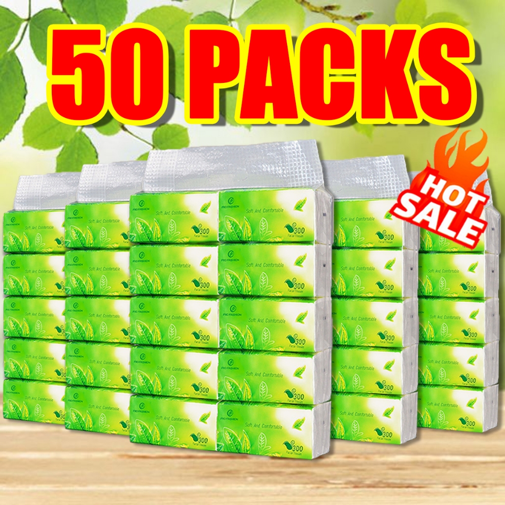 50 PCS Organic Green Tea Facial Tissue Paper Car Toilet Paper Femme ...