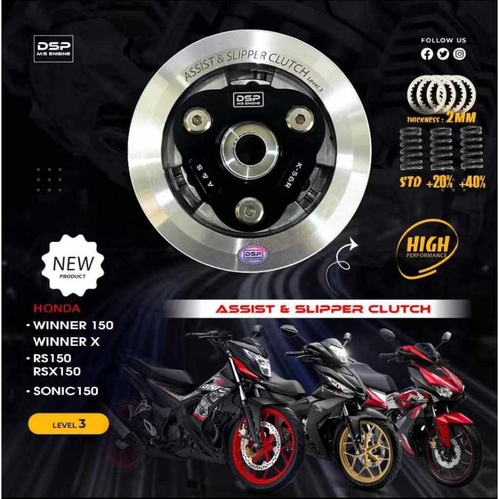 HONDA WINNER X 150/RS 150/SUPRA GTR 150 DSP SLIPPERY CLUTCH | Shopee Philippines