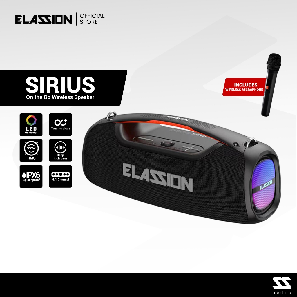 Elassion l Sirius 5.1Ch Portable Rechargeable Speaker Boombox 100W RMS ...