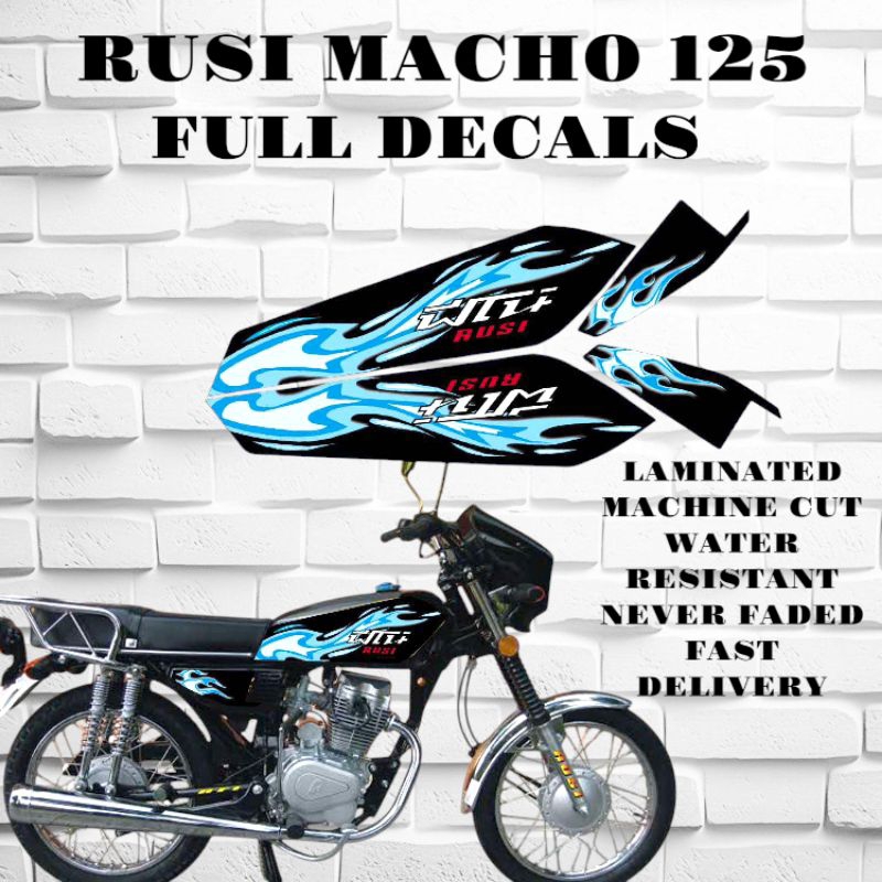 I NEW RUSI MACHO 125 FULL STICKER DECALS SET / VARIATION | Shopee ...