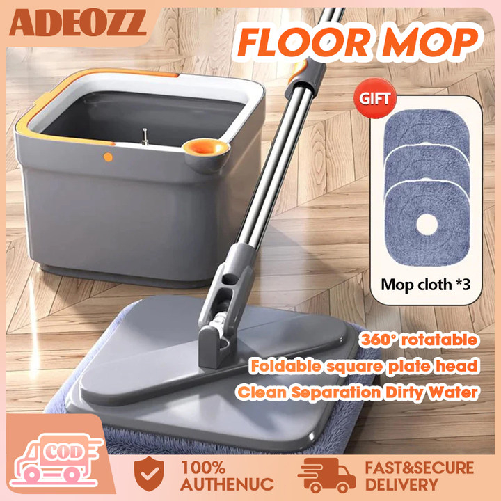 Self Wash Spin Mop With Spinner 360° Floor Mop Clean and Dirty Water ...
