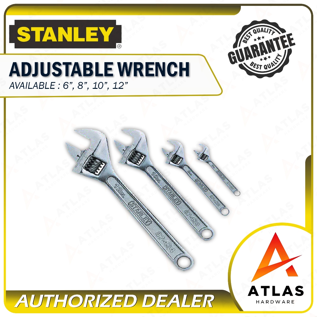 Stanley Wrench Adjustable 6", 8", 10", 12" | Shopee Philippines
