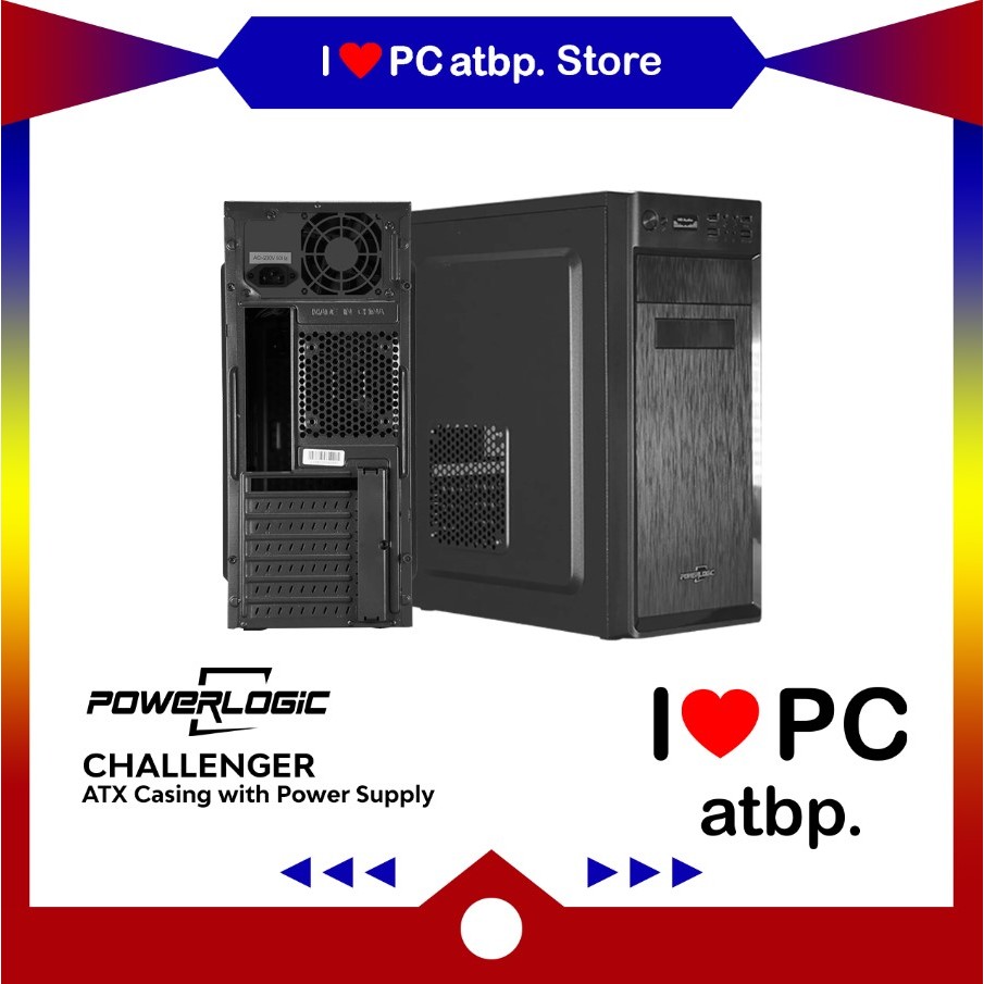 POWERLOGIC Challenger ATX Casing with 700watts power supply | Shopee ...