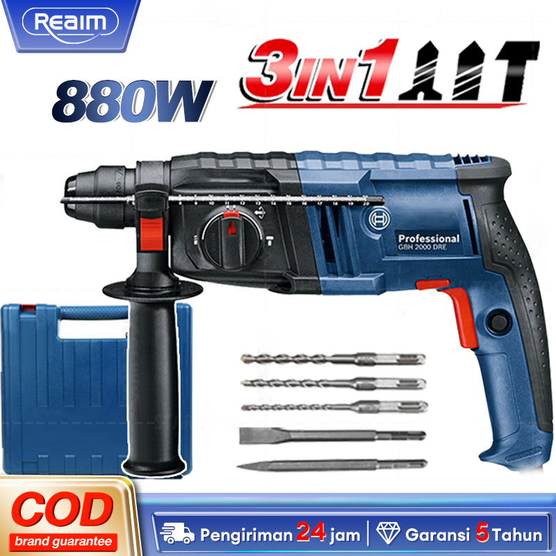 REAIM Rotary Hammer Drill Heavy Duty Electric Impact Drill Jack Hammer ...