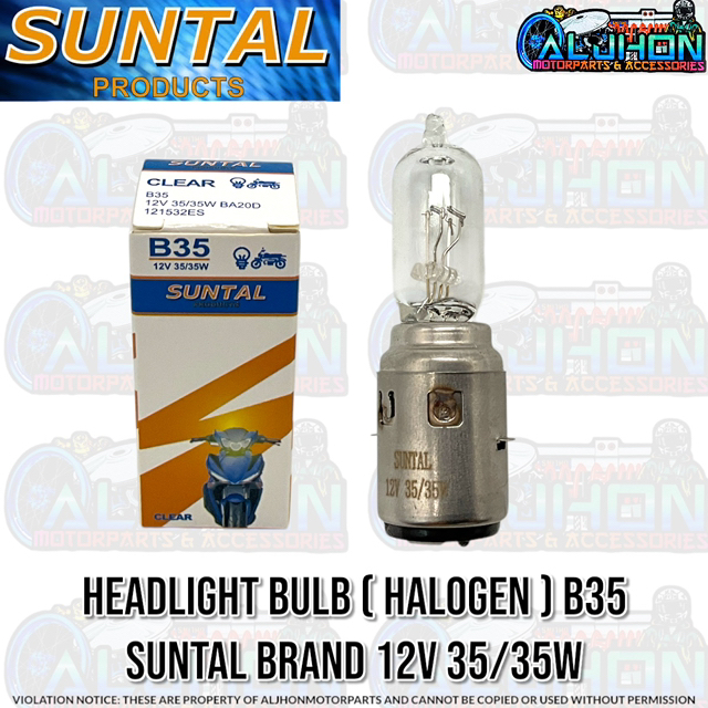 Headlight Bulb ( HALOGEN ) B35 Suntal Brand 12V 35/35W ( CLEAR ...
