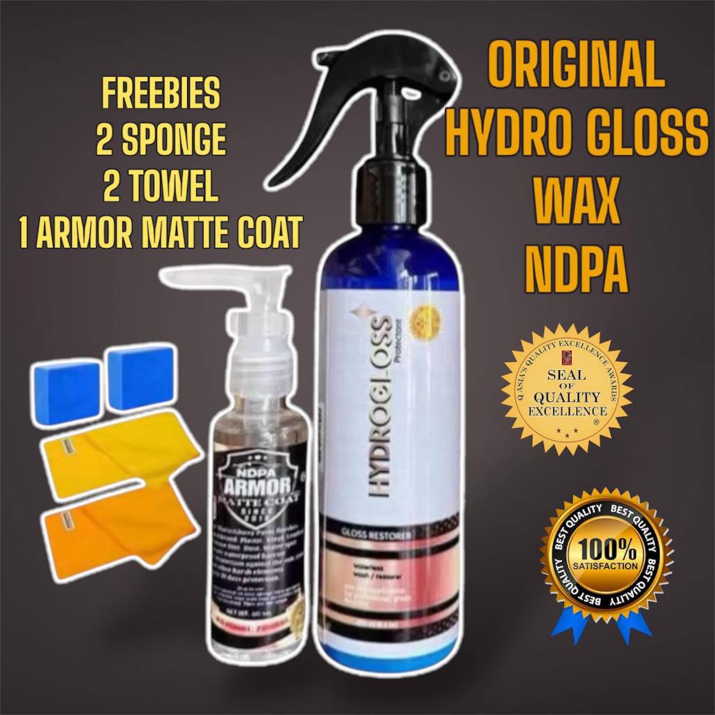 HYDRO GLOSS WAX ORIGINAL WITH FREEBIES 2SPONGE 2 TOWEL AND 1 WAX ...