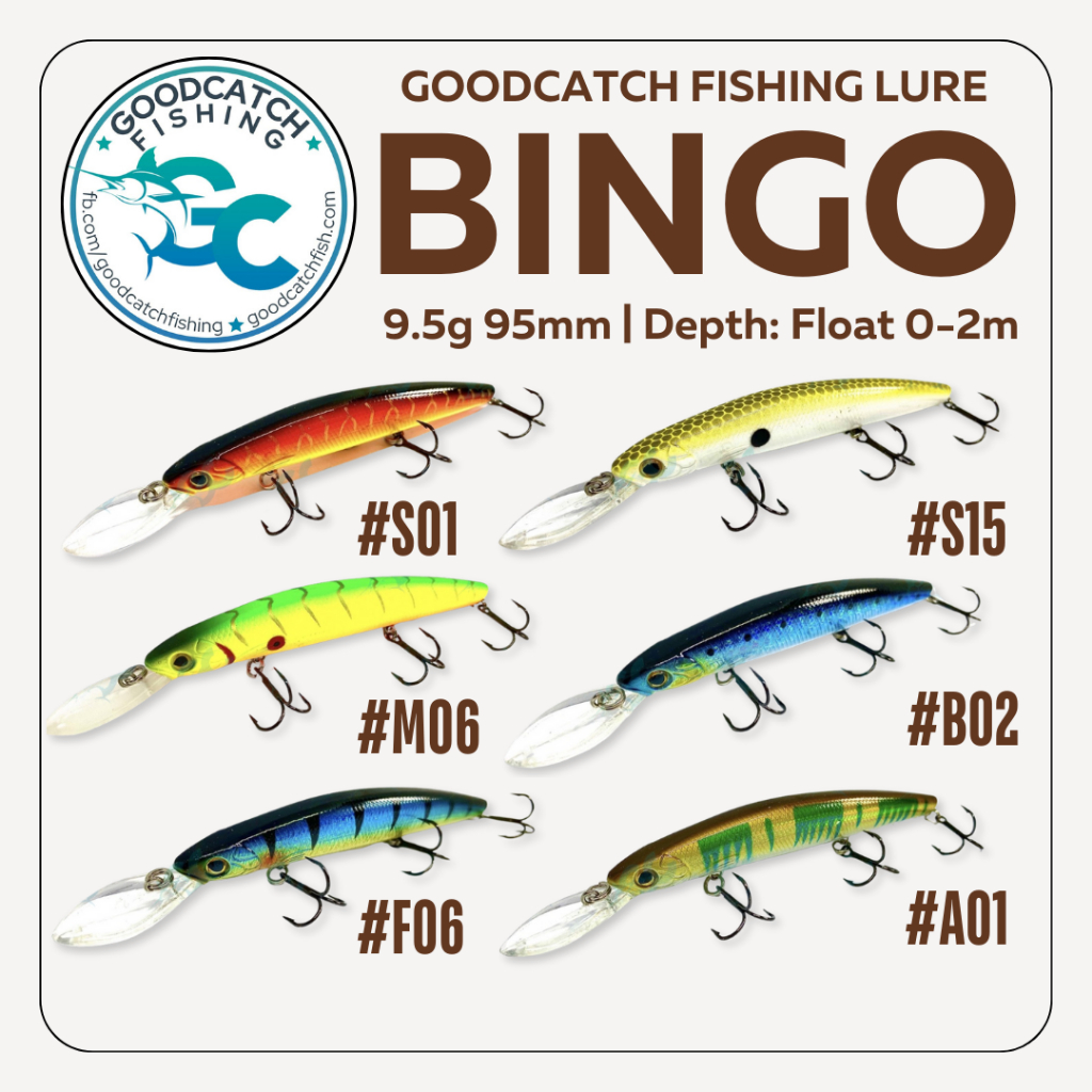 GOODCATCH GC BINGO Bait Lure 95mm 9.5g Float | Shopee Philippines