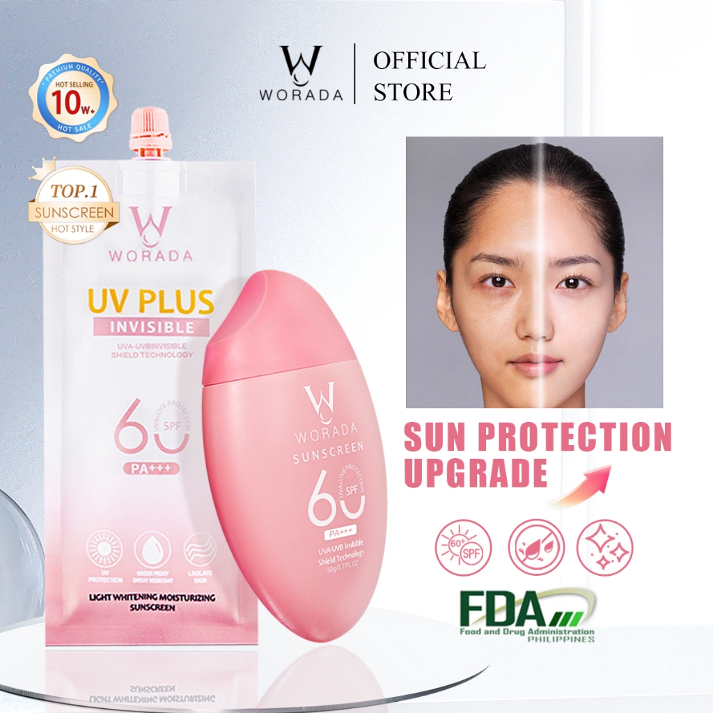Buy1Take1 FDA WORADA SPF60 face whitening sunscreen and new upgraded ...