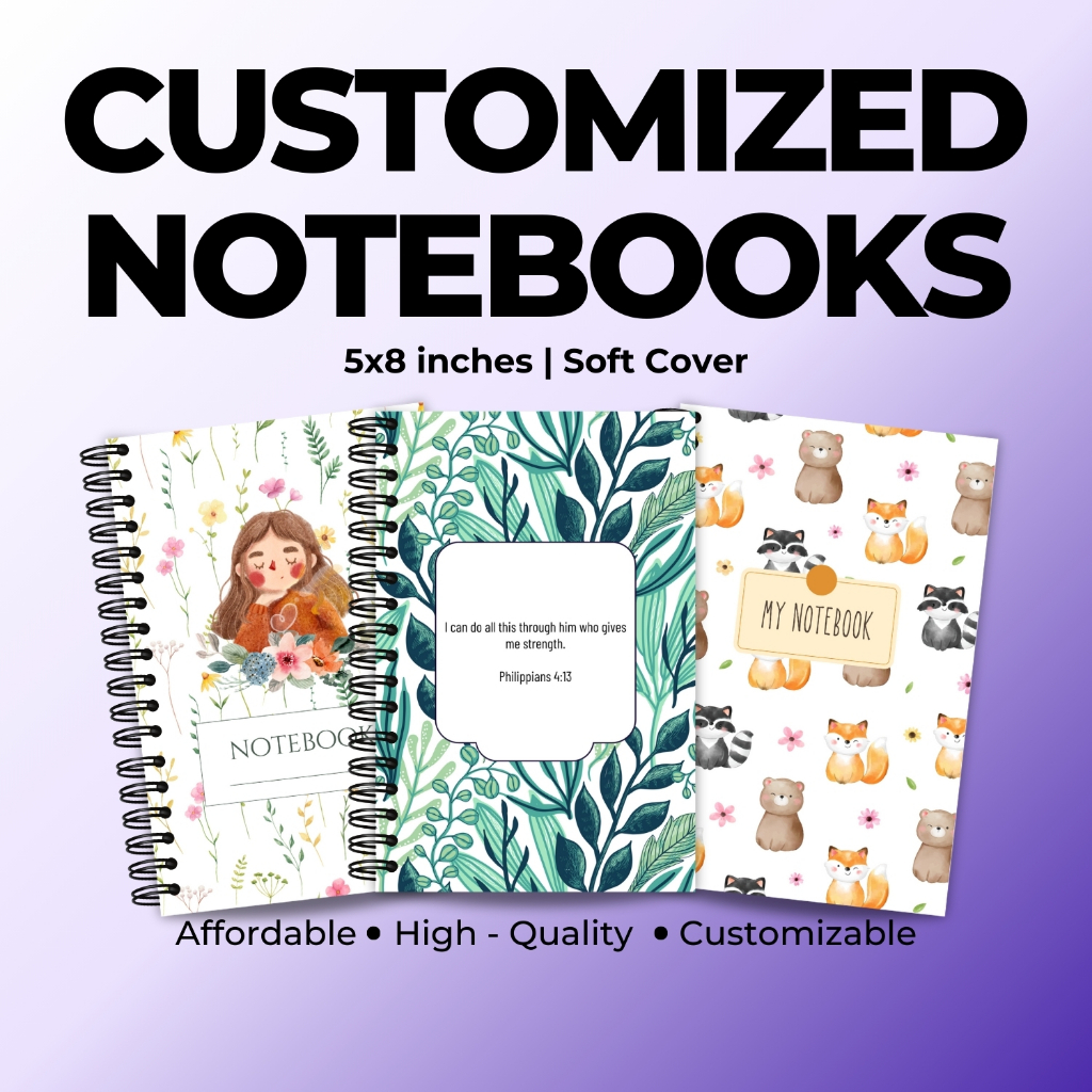 Customized Notebooks Personalized (5x8 inches) – Soft Cover | Aesthetic ...